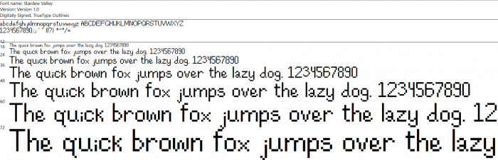 Stardew Valley | FontStruct